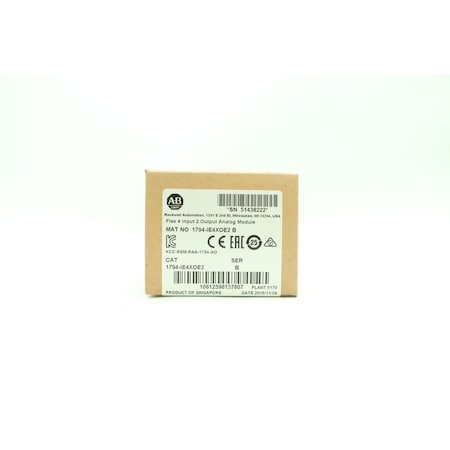 Allen Bradley Flex I/o Analog Input Output Module Ser B 1794-IE4XOE2 | Zoro